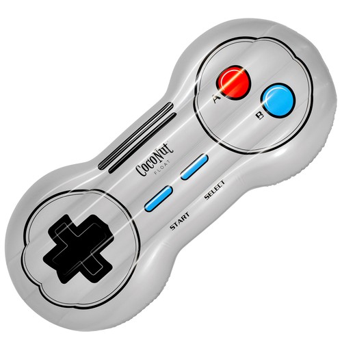 Retro Game Controller Pool Float - 54" x 22", Inflatable Lounge, Anti ...