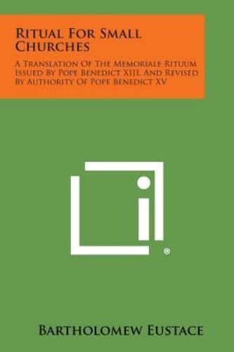 Ritual for Small Churches : A Translation of the Memoriale Rituum ...