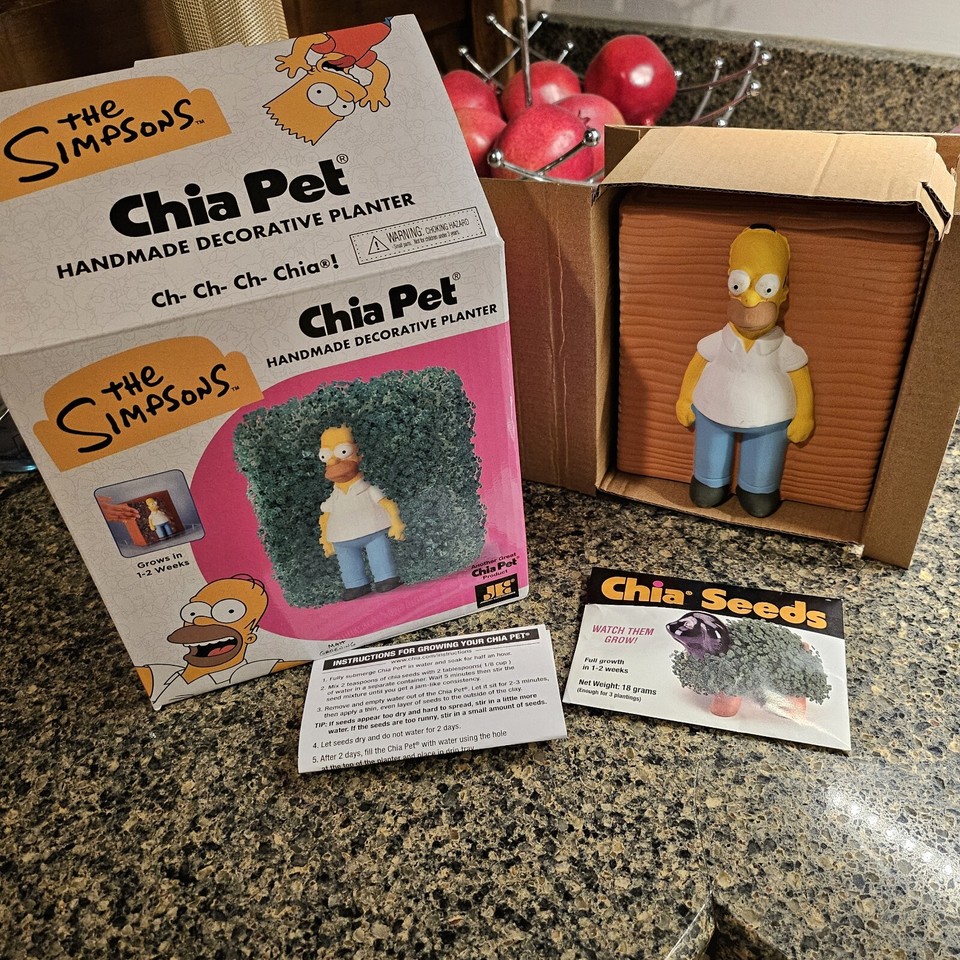 The Simpsons Homer in the Hedge Chia Pet Handmade Decorative Planter ...