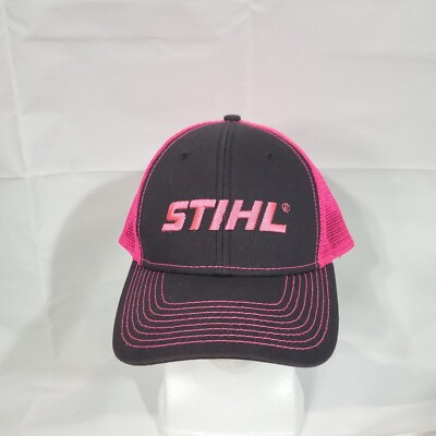 Stihl Apparel Hat Neon Pink Trucker Mesh Back Snap Back Company Cap | eBay