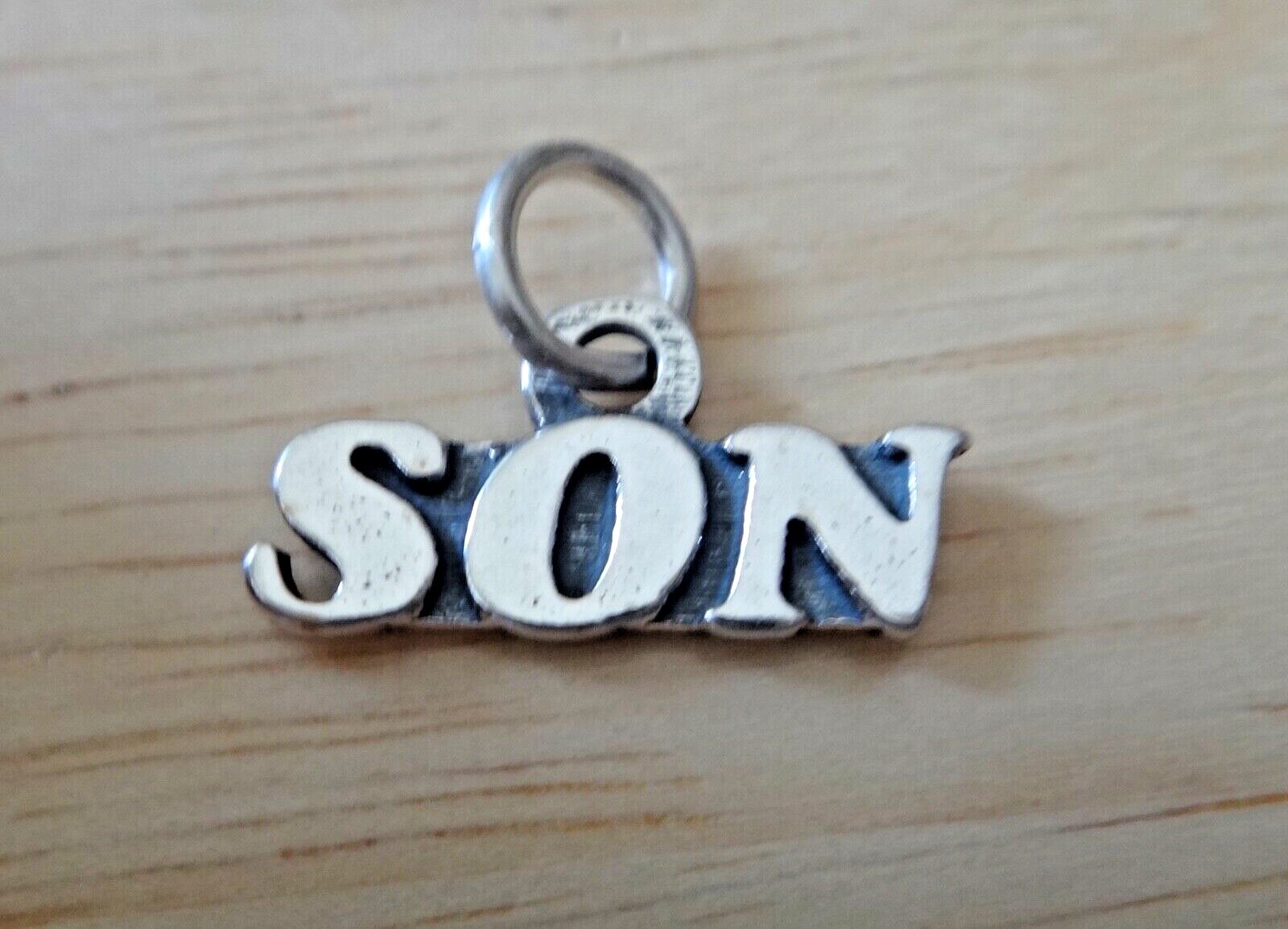 Sterling Silver 9x17mm says Son Charm! | eBay