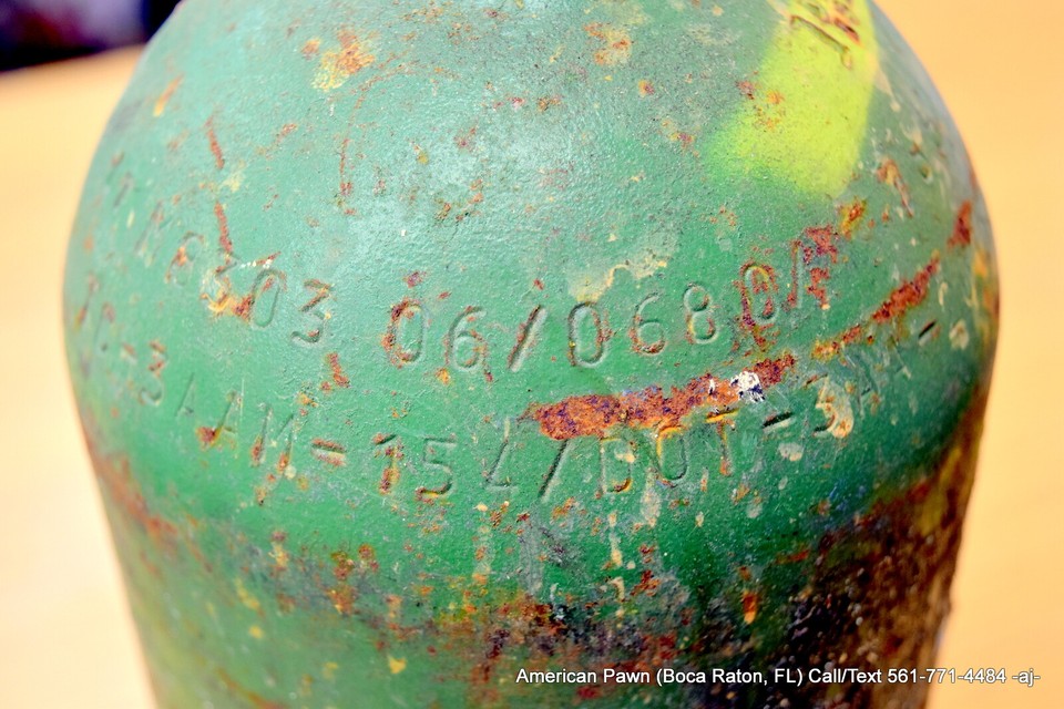 DOT 3AA-2015 TC 3AAM-154 2015psi 15.5"H 5.4"D UN1072 Oxygen Steel ...