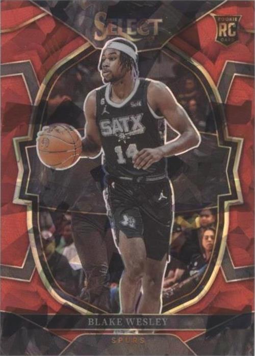 2022-23 Panini Select - Concourse Blake Wesley #97 Red Cracked Ice ...