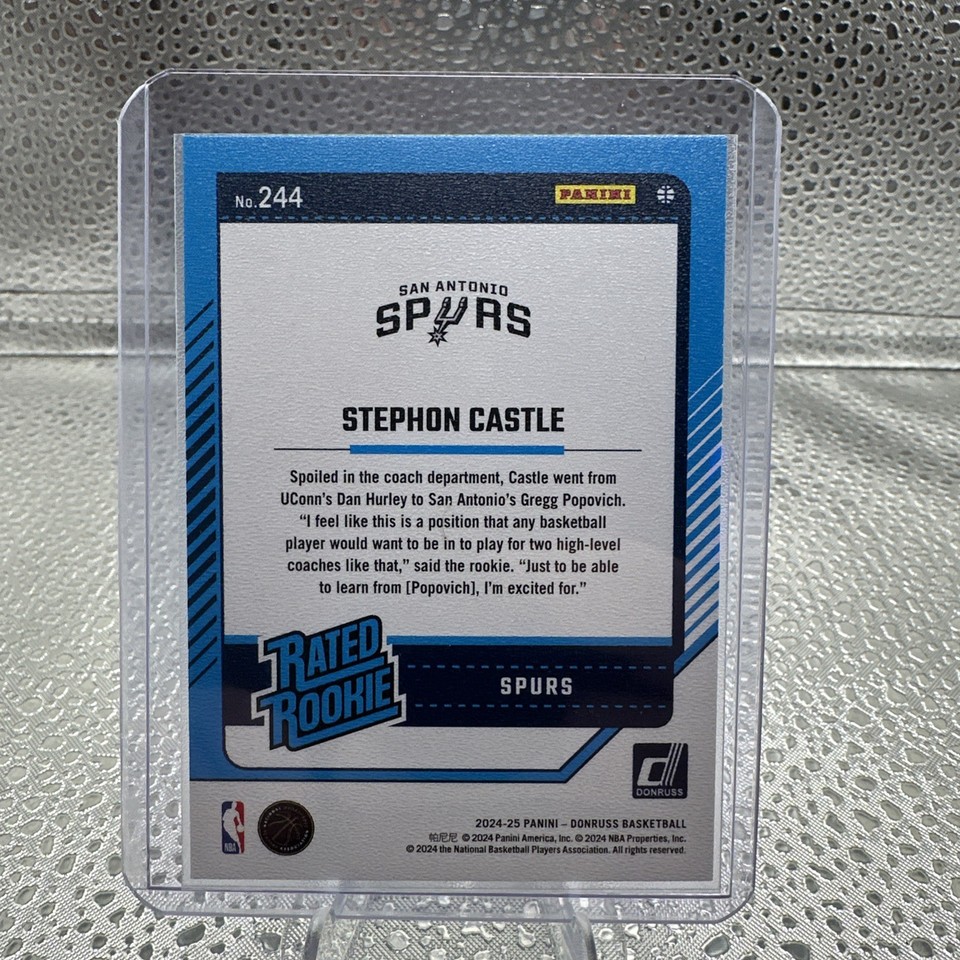 2024-25 Donruss - Stephen Castle (RC) Rated Rookie Holo Green Laser ...