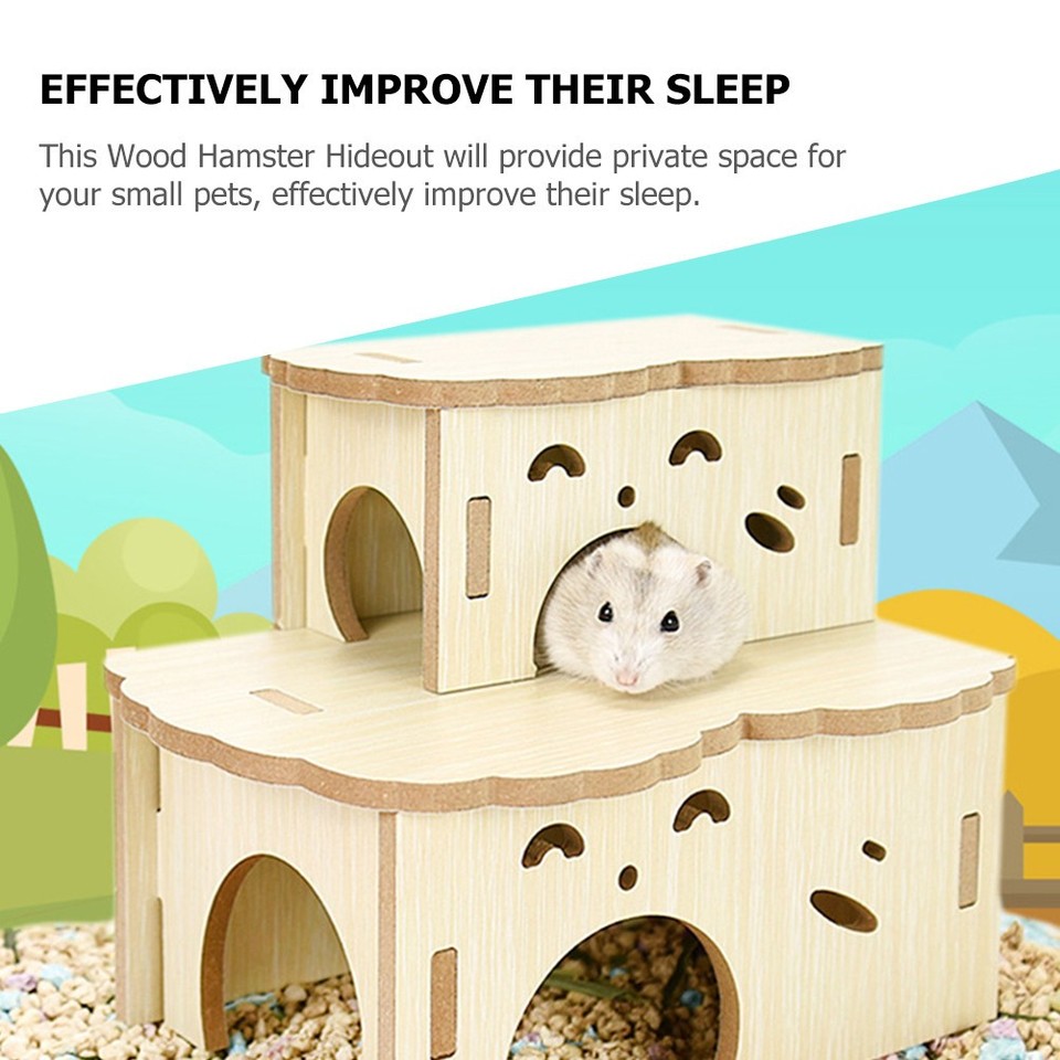 Pet Sleeping Hideout Small Animals Habitat Hut Aesthetic Hamster Hides ...
