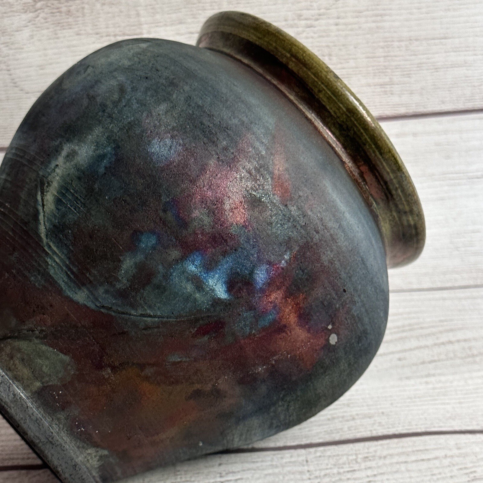 VTG Raku Art Pottery Vase Ginger Jar Style Artist Signed Randy Snyder 2000 | eBay