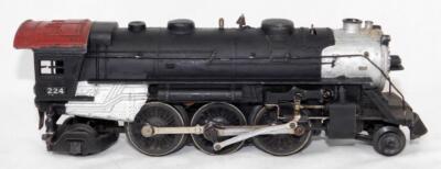 Lionel 224 Steam Engine 1946 2-6-2 Runs & Reverses diecast Postwar ...
