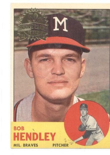 2012 Topps Heritage 1963 Buybacks #62 Bob Hendley (50th Anniversary ...