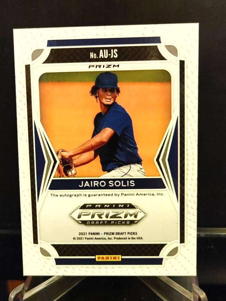 Jairo Solis RC 2021 Panini Prizm Draft Picks Silver Prizm AUTO #AU-JS ...