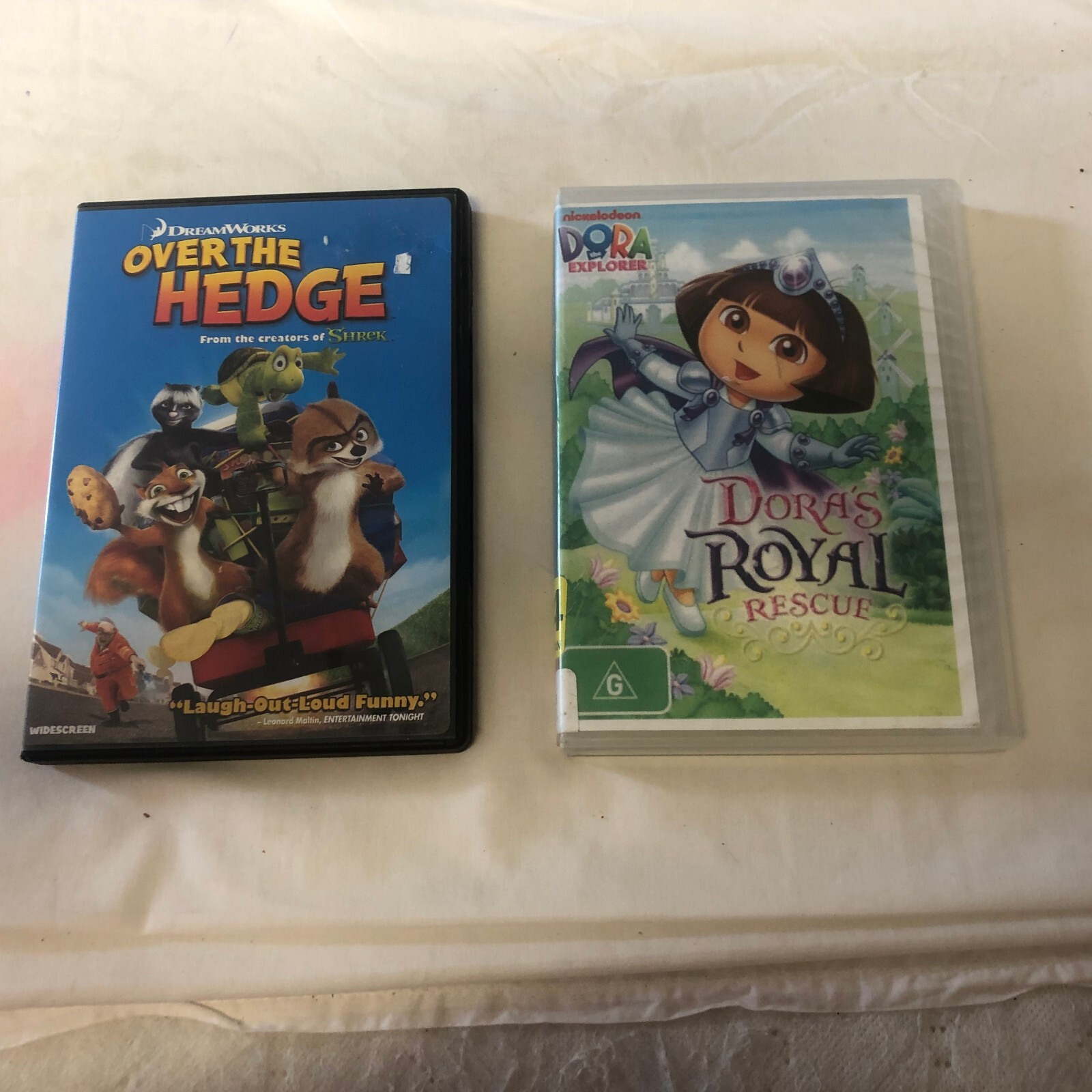 Two Children's Movie DVDs Dora's Royal Rescue--Over The Edge Dreamworks ...