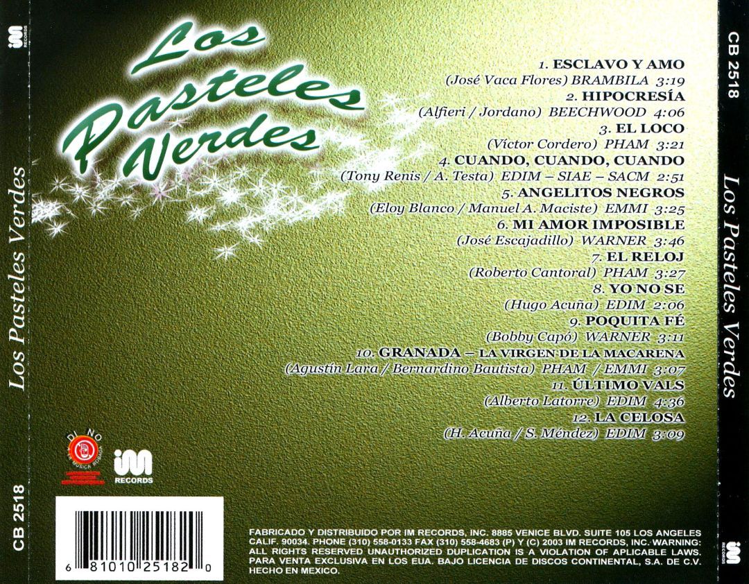 Los Pasteles Verdes 21 Exitos
