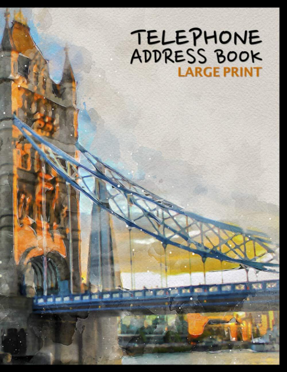 Telephone Address Book: Large Print Telephone Address Books With Tabs ...