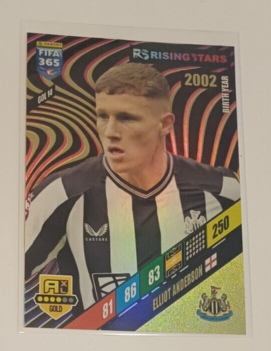 Carte Card RISING STAR Elliot ANDERSON Newcastle PANINI ADRENALYN FIFA ...