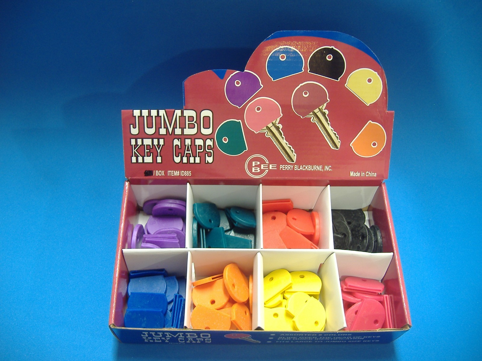 LOT OF 100 PIECE JUMBO COLORED KEY CAP IDENTIFIER DISPLAY KIT | eBay