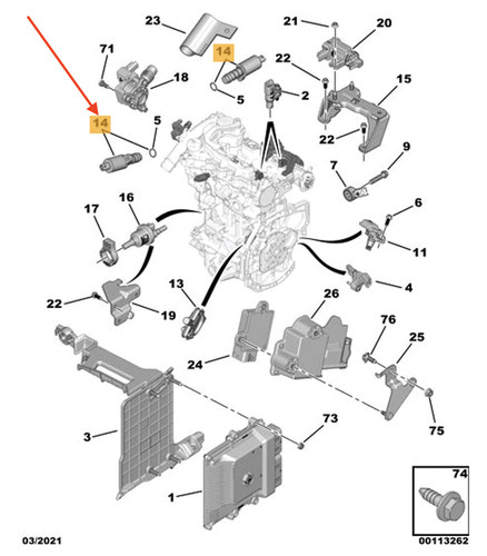 Solenoid 9812046280 CITROEN Peugeot 1.2 VTi 1386 for sale online | eBay