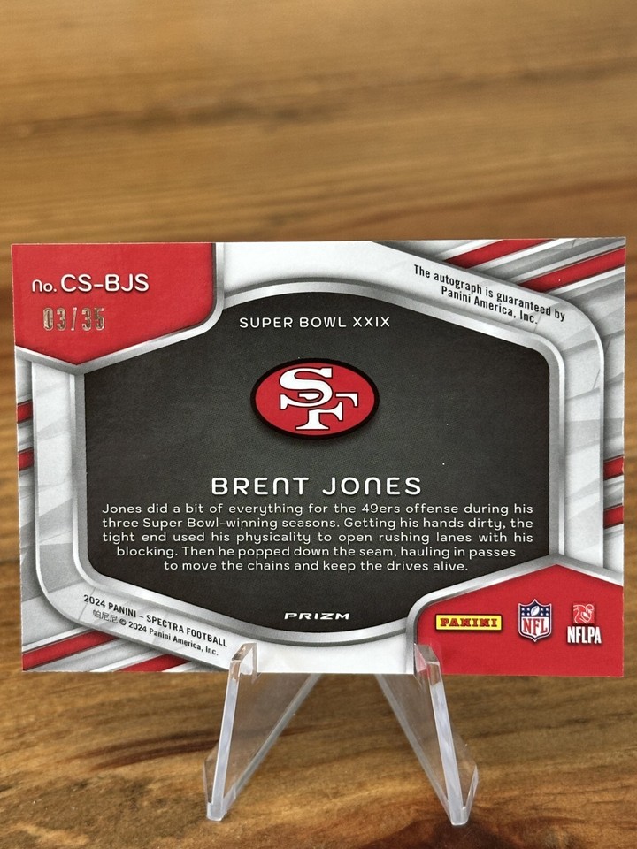 2024 Panini Spectra Brent Jones Champion Signatures /35 SP Autod | eBay
