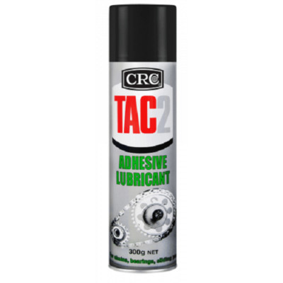 CRC TAC2 ADHESIVE CHAIN LUBRICANT 300g Aerosol, Reduces Wear & Friction ...