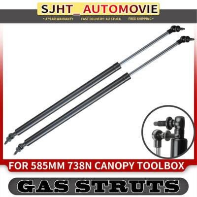 2x Gas Struts for Trailer Box Caravans Camper Canopy 585MM Long 738 ...
