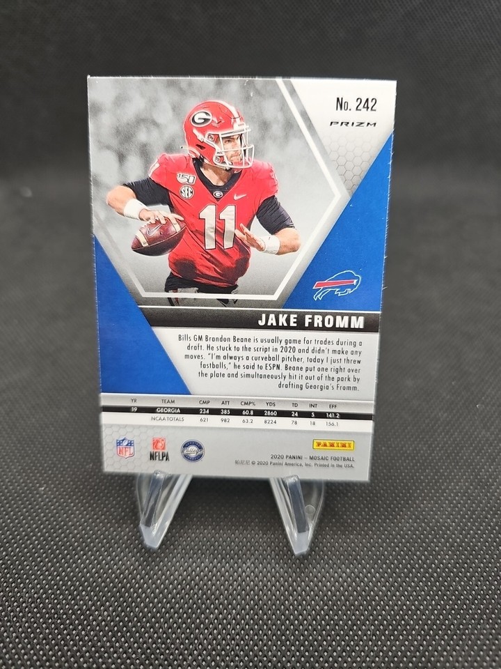 2020 Mosaic No Huddle Jake Fromm Silver Disco Variation | eBay