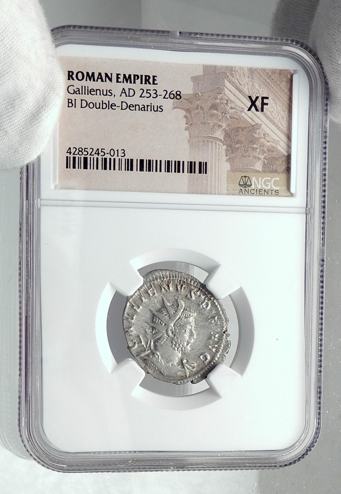 GALLIENUS Authentic Ancient Billon Silver Lyons 258AD Roman Coin NGC ...