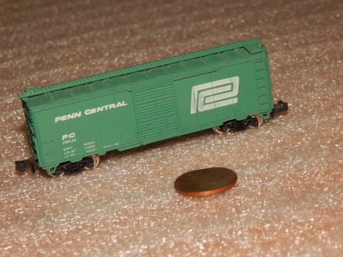 Vintage Con-Cor N Scale Metal Frame Penn Central Box Car PC 160125 ...