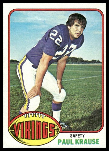 Paul Krause 1976 Topps #65 Minnesota Vikings EX | eBay