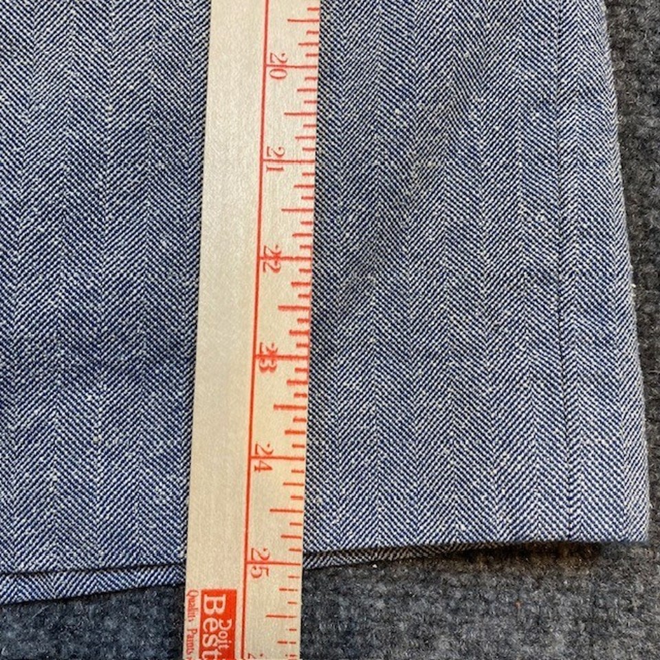 Vintage Pendleton Wool Silk Skirt Womens 14W Blue Chevron Pencil Knee ...