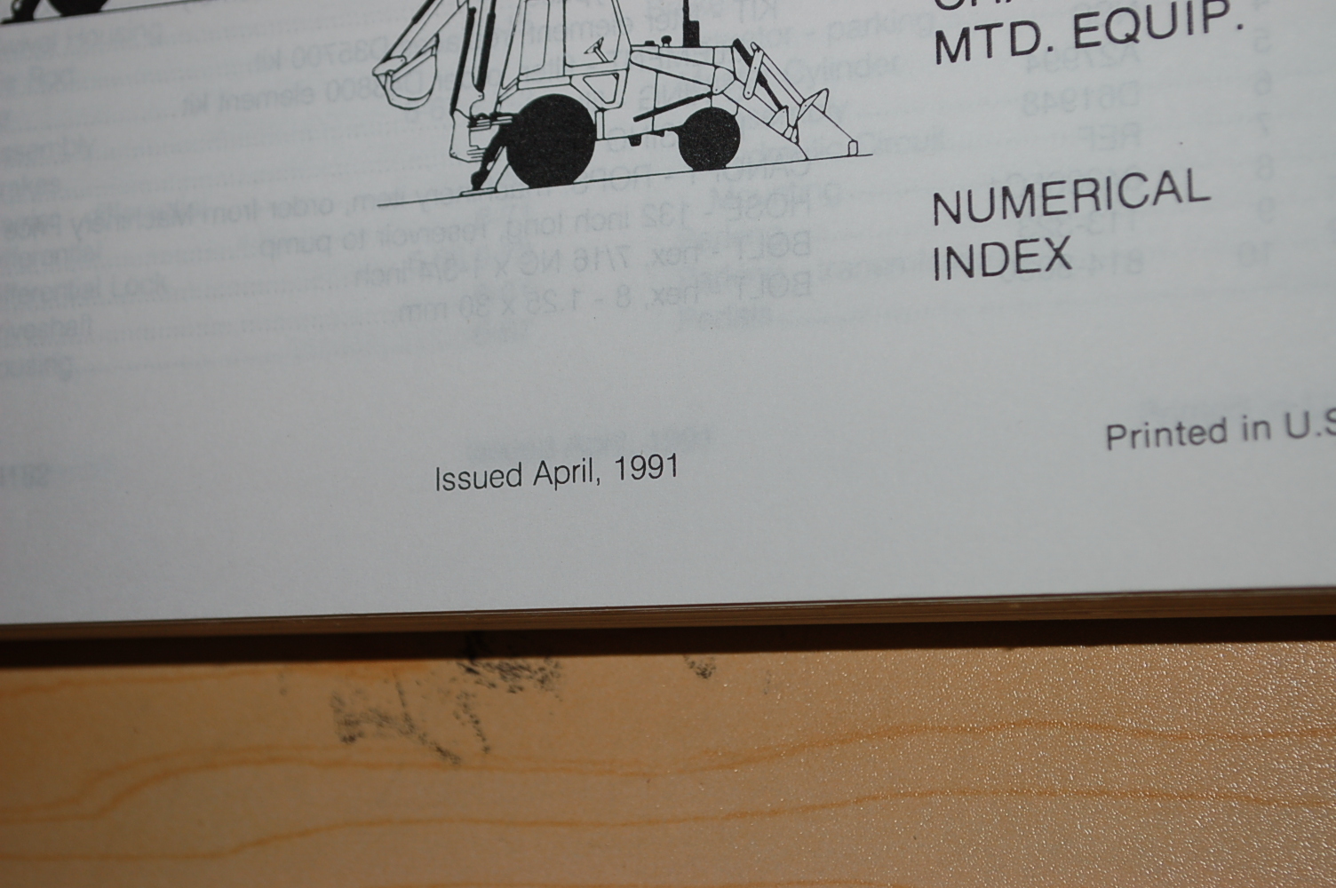 CASE 780D CONSTRUCTION KING Backhoe Loader Spare Parts Manual book ...