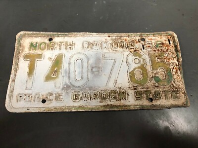 1958 North Dakota License Plate T40-785 | eBay