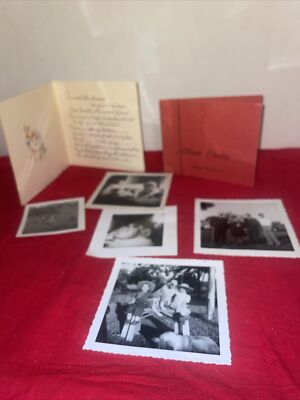 Vintage Lot Of 5 Random Photos W/Small Kodak Folder And Both Announce ...