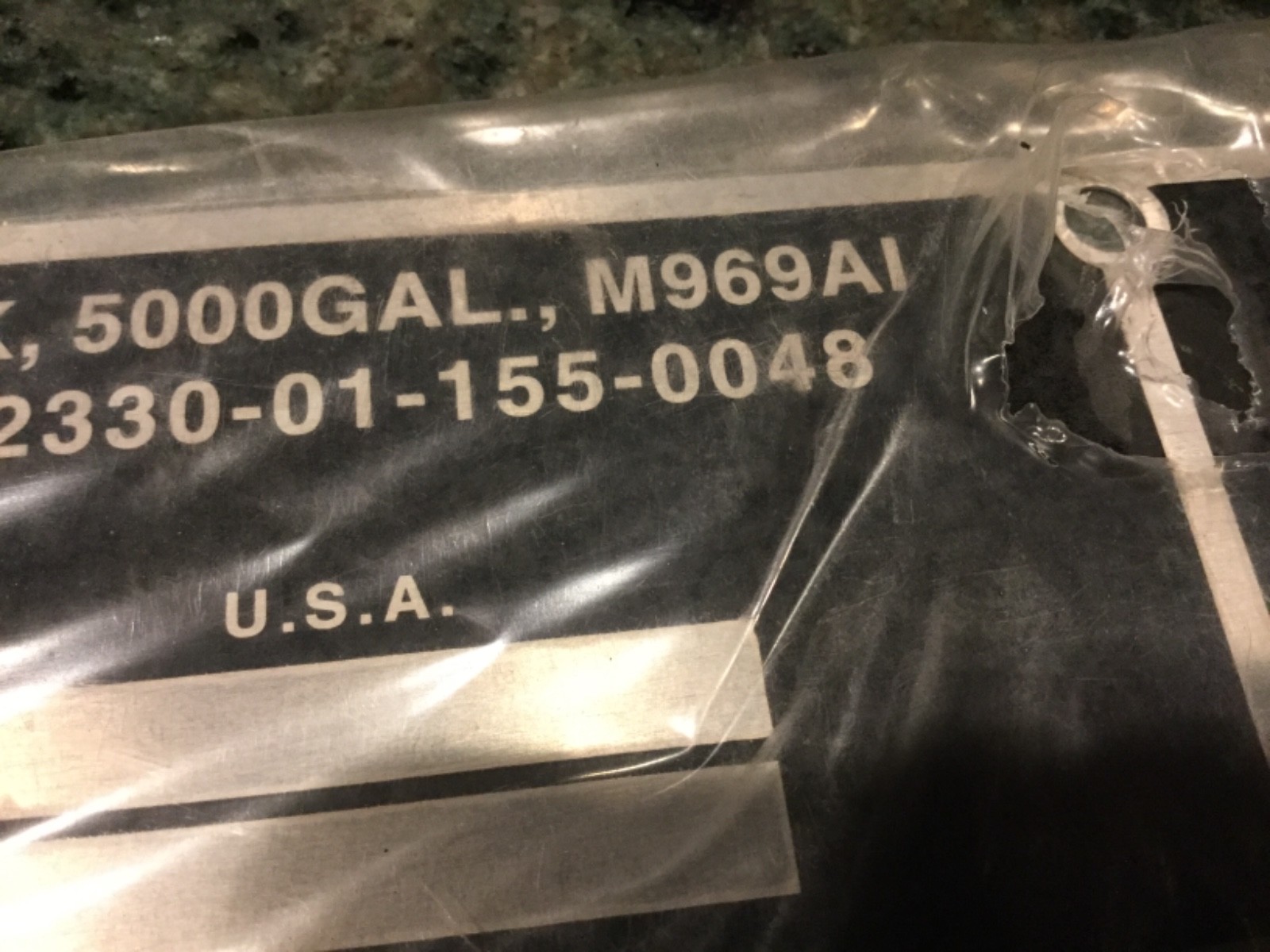 aluminum data plate semi trailer tank 5000 gallon M969 A1 2330011550048 ...