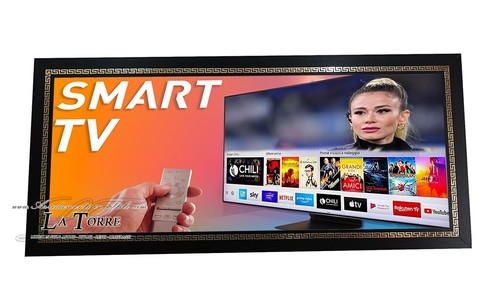 Cadre Smart TV Téléviseur Moderne Sur Mesure En Bois Noir Et Or Capri | eBay