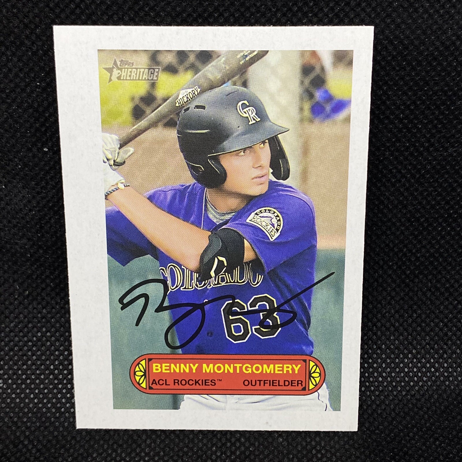 2022 Topps Heritage Minor League Benny Montgomery Colorado Rockies #5 ...