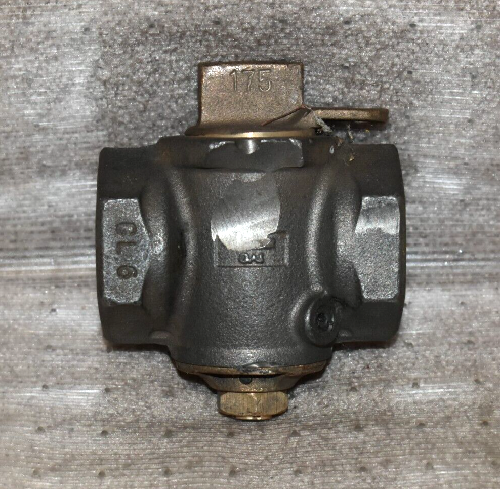 1-1/2 in. Mueller H-11175, Gas Meter Valve Iron Body Brass Lockwing 175 ...