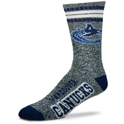 Vancouver Canucks Hockey Gray Got Marbled Deuce Crew Socks | eBay