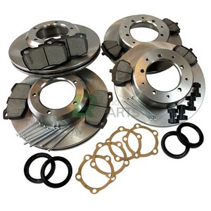 LAND ROVER DEFENDER 90 TD5 PUMA FULL FRONT & REAR BRAKE KIT DISCS PADS ...