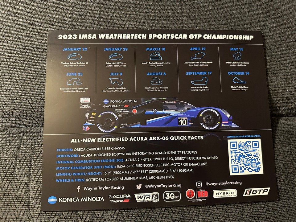 4 Ricky Taylor & Filipe Albuquerque Signed Promo Hero Cards IMSA Racing ...