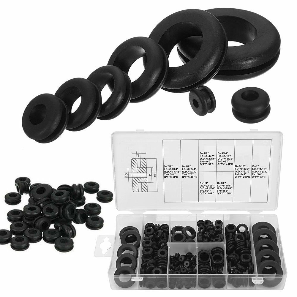 200x Wiring Blanking Grommet Rubber Gromets Open Closed Grommet Blind ...