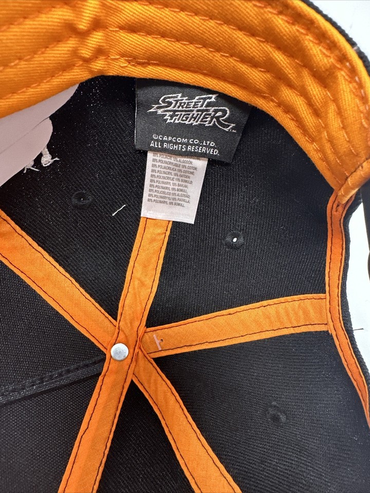 Street Fighter Ryu Hat SnapBack Black/Yellow - 90’s Video Game Retro ...