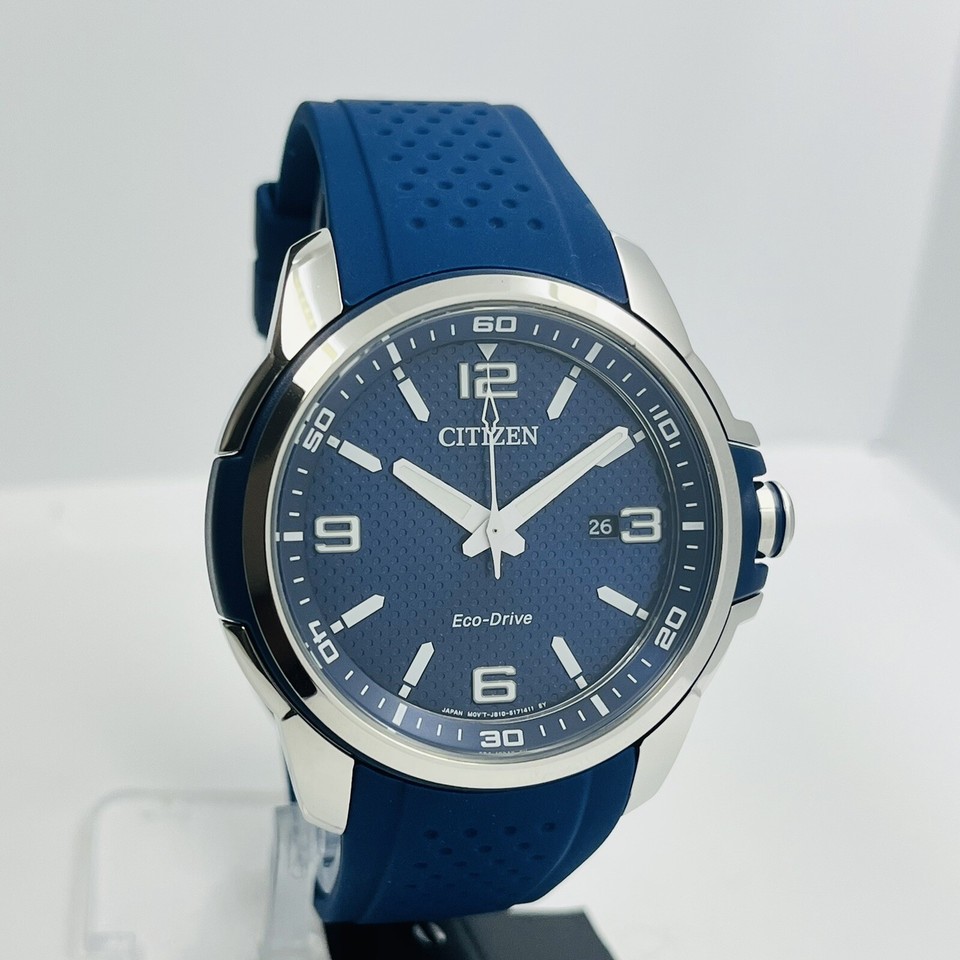 Citizen Weekender Men’s Eco-Drive Steel Blue 44mm Polyurethane Watch ...