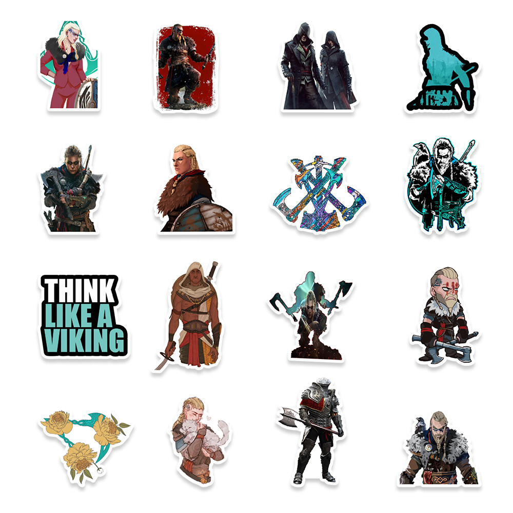 50pcs Assassin's Creed Game Laptop Waterproof Skate Phone Stickers | eBay