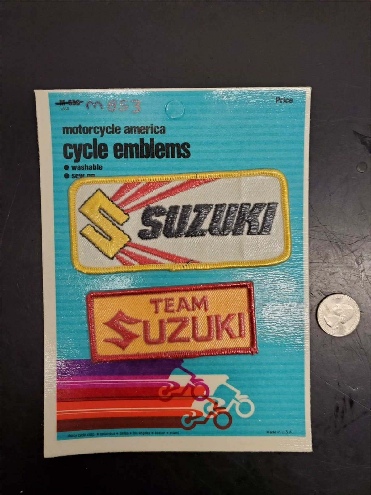 Vintage Team Suzuki Motorcycle America Cycle Emblems/Patches Washable ...