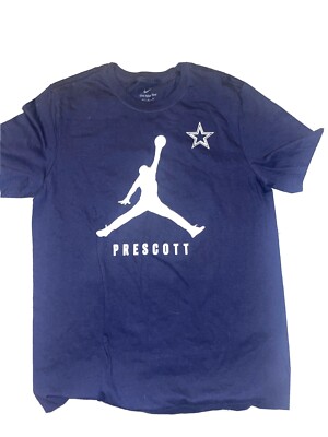NIKE MENS DALLAS COWBOYS DAK PRESCOTT JORDAN JUMPMAN SHIRT SIZE MEDIUM ...