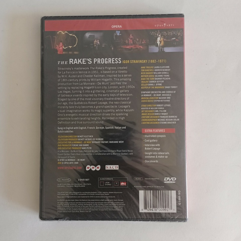 Stravinsky - The Rakes Progress (DVD, 2008, 2-Disc Set), Brand New & Sealed 809478009917 | eBay