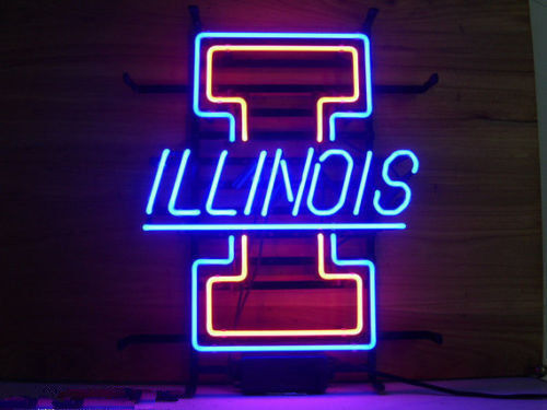Illinois Neon Light Sign 24"x20" Lamp Night Wall Decor Club Party Bar ...