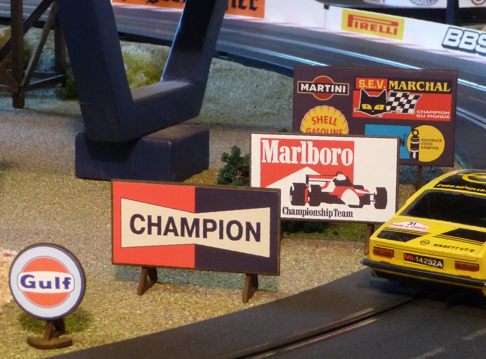 Slotcar WERBETAFEL 4er SET in 1:32 für Carrera UNIVERSAL/DIGITAL TOP ...