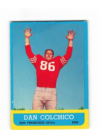 1963 TOPPS FOOTBALL DAN COLCHICO #144 ROOKIE CARD SF 49ERS HIGHER GRADE ...