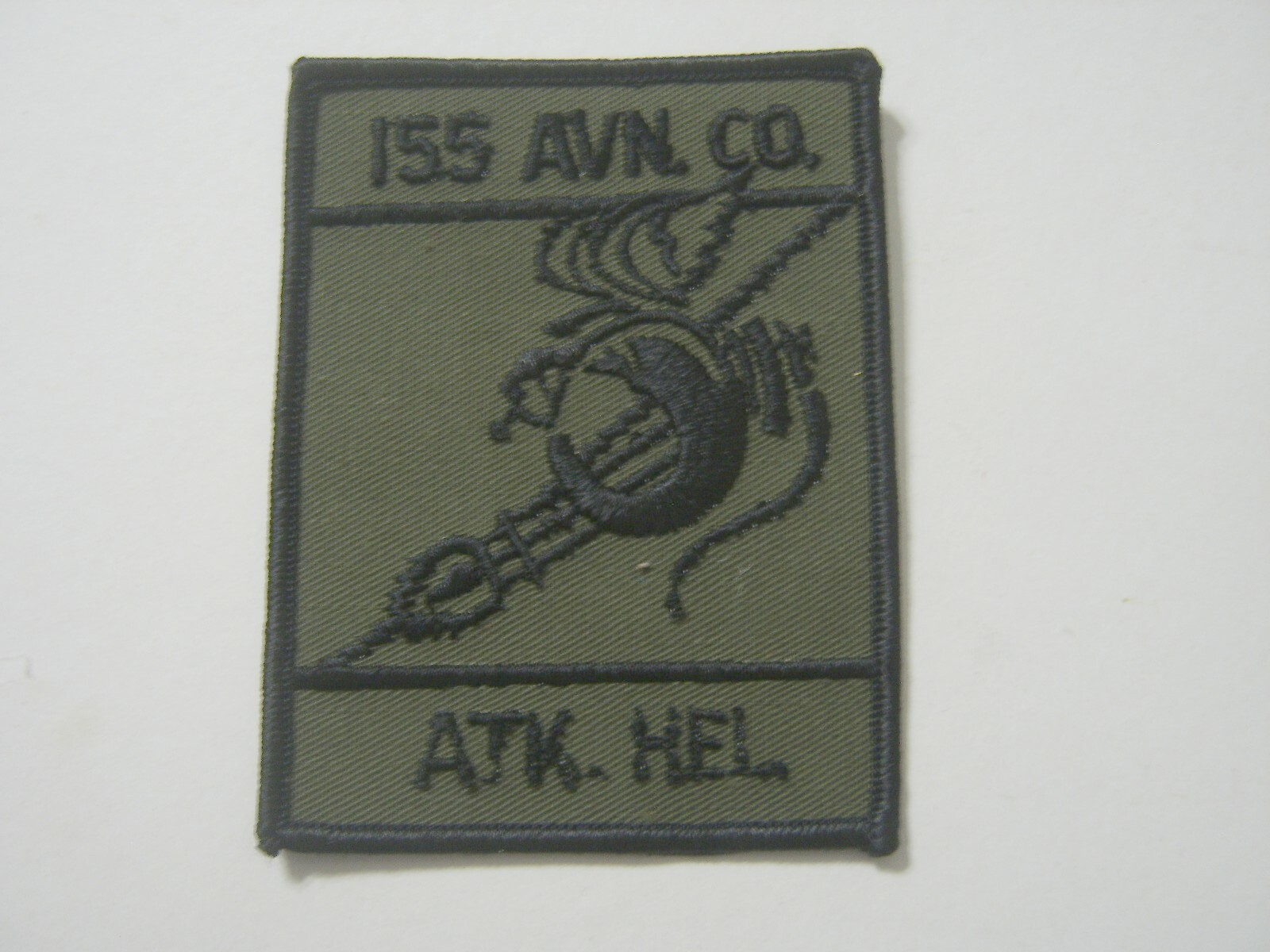 ARMY 155th AVIATION COMPANY ATTACK HELICOPTER PATCH SUBDUED VIETNAM ...