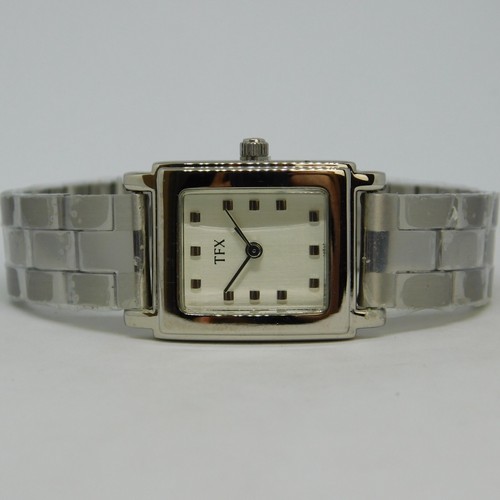 TFX by Bulova A9 Silver Tone Quartz Analog Women's Watch Sz. 7 1/4" New ...