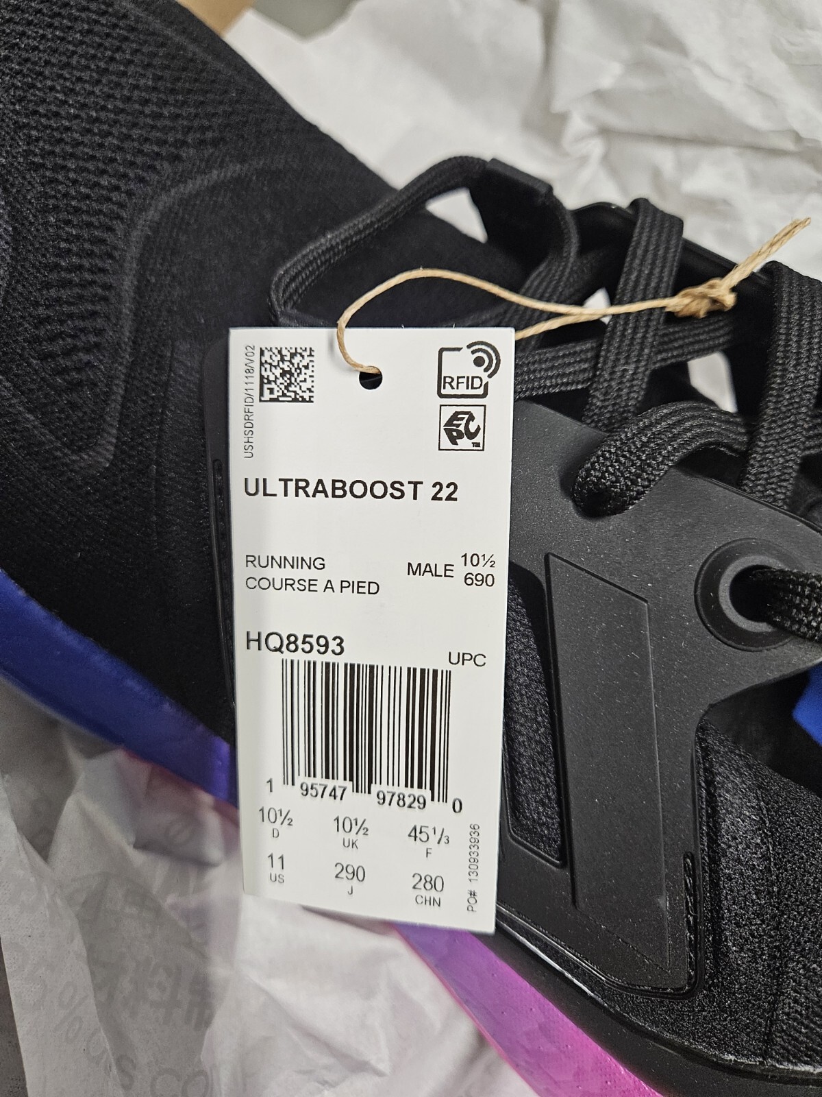 Adidas Ultra BOOST Ultraboost 22 HQ8583 Men's Size 11 DS New Nib Nwb ...